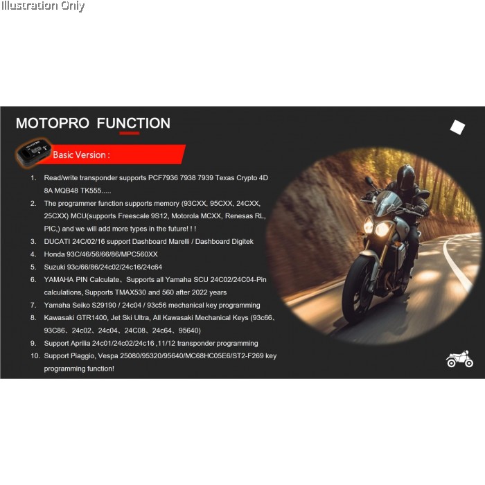 MTPRO Motopro Transponder Motorcycle Read/Write Key Programmer For KTM ...