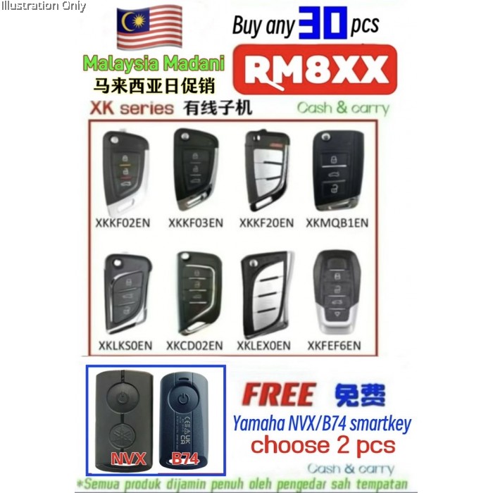 Xhorse XK free yamaha remote package