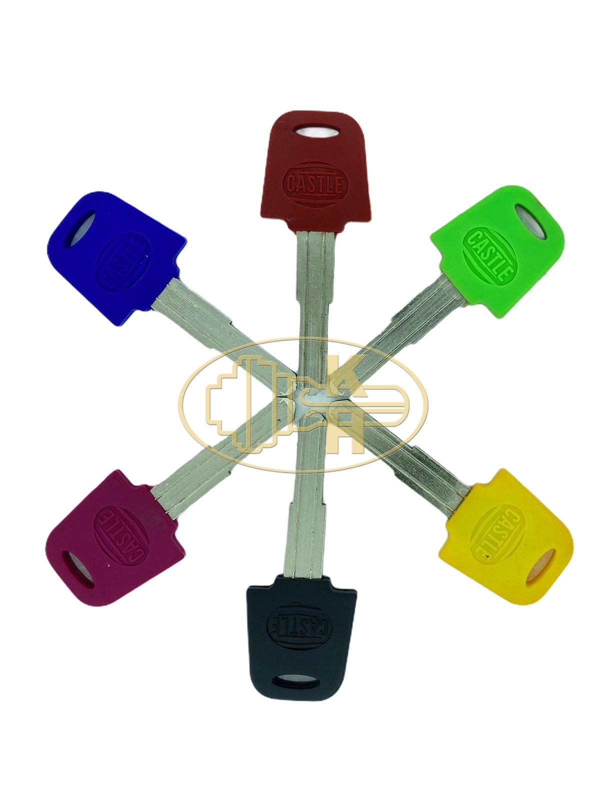 Castle 4 sided pin key blank